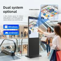 China 55 Inch Floor Standing LCD Digital Signage Shopping Mall Directory Display Interactive Infrared Touch 4K UHD for sale