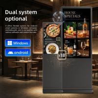 China 32 Inch Floor Standing LCD Digital Signage Restaurant Digital Menu Display Interactive Infrared Touch Full HD for sale