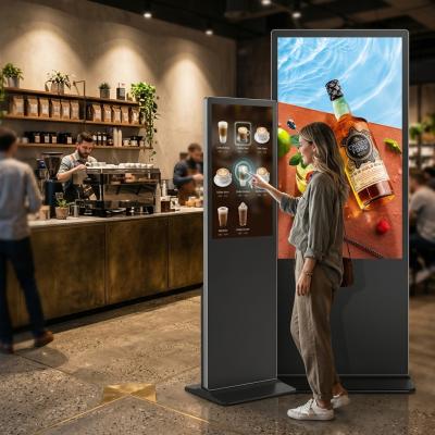China 43 Inch Tabletop Kiosk LCD Digital Signage Cafe Ordering Display Interactive Infrared Touch Full HD for sale