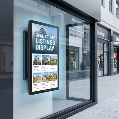 China 32 Inch Wall Mounted LCD Digital Signage Real Estate Agency Display Interactive Capacitive Touch Full HD for sale
