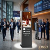 China 49 Inch Floor Standing LCD Digital Signage Conference Center Display Interactive 10-Point Touch Full HD for sale