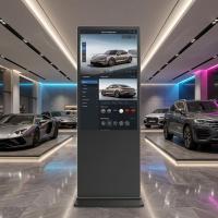 China 75 Inch Floor Standing LCD Digital Signage Car Dealership Display Interactive Capacitive Touch 4K UHD for sale