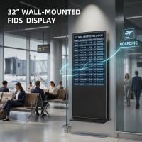 China 32 Inch Wall Mounted LCD Digital Signage Airport Gate Display Interactive Infrared Touch Full HD for sale