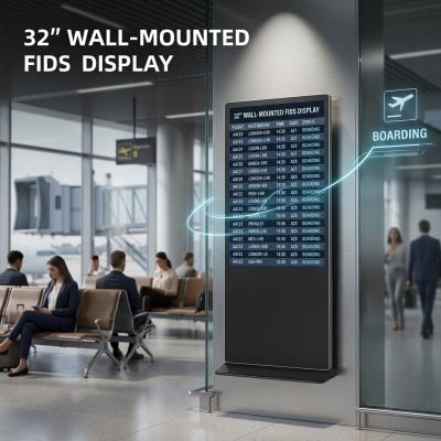 China 32 Inch Wall Mounted LCD Digital Signage Airport Gate Display Interactive Infrared Touch Full HD for sale