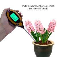 China Home Garden Farm Soil Tester Plant Moisture Sensor Meter 4 in 1 Sunlight Temperature for sale