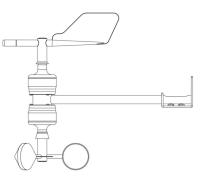 China IP64 Protection level BGT DC 5V 0-5V T Type anemometers and vanes for Weather Station for sale