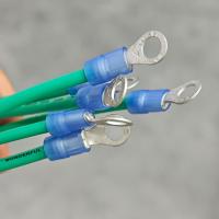 China Custom Insulation Ring Terminal 18AWG 16AWG 14AWG Wire Harness Assembly For Battery Photovoltaic Ground Wire for sale