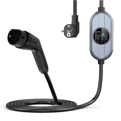 China Type 2 Portable EV Charger Cable Electric Vehicle Charging Cable 7kw 3.5kw 11kw Cable for sale