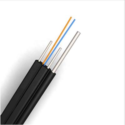 China 1 2 4 Core Fiber Optic Cable  Single Mode SM G657A FTTH Fiber Optic Flat Drop Cable for sale