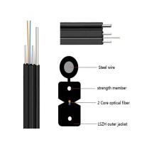 China 1 2 4 Core Fiber Optic Cable  Single Mode SM G657A FTTH Fiber Optic Flat Drop Cable for sale