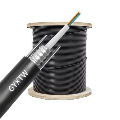 China GYXTW Style Fiber Optical Cable 1 Core Outdoor Aerial Application Steel Wire for sale