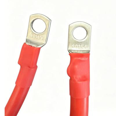 China 25mm Battery Power Cable Wire With Battery Terminal Connector Custom Assembly for sale