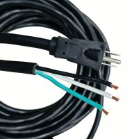 China Heavy Duty Custom 3 Prong Stripped Ends Black US Power Supply Cord Soow Power Cable for sale