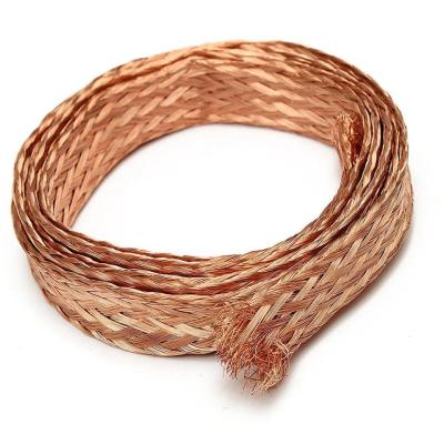 China 6mm2–1000mm2 Flexible Copper Braided Grounding Wire Electrical Connector For Power Equipment for sale