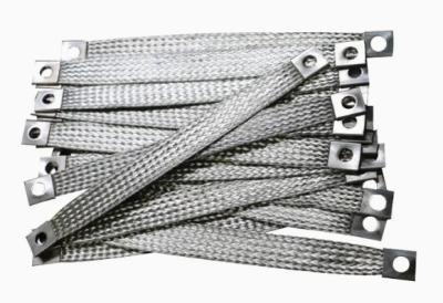 China Flexible Aluminum Braid Strap Lightweight Aluminum Grounding Connector Braided Wire for sale