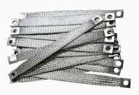 China Flat Aluminum Braid Flexible Ground Strap Tinned Aluminium Braided Jumper For EV Battery for sale