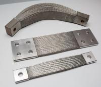 China Flat Aluminum Braid Flexible Ground Strap Tinned Aluminium Braided Jumper For EV Battery for sale