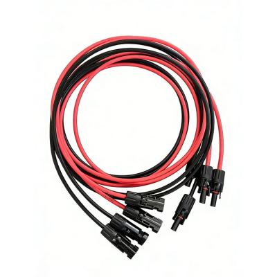 China 12AWG 4mm2 Copper XLPO Insulated IP65 Waterproof Solar Connector Cable Male Female Head for sale
