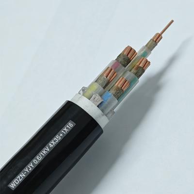 China WDZN-YJV 0.6/1kV Fire Resistant Copper Conductor Low Smoke Halogen Free XLPE Power Cable for sale