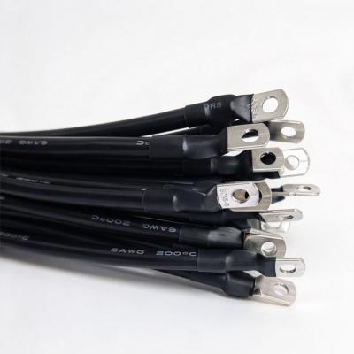 China 1awg 2awg 3awg 4awg 6awg 8awg 10awg Silicone Power Extension Inverter Cable Automotive Battery Connect Cable with Ring Terminal for sale