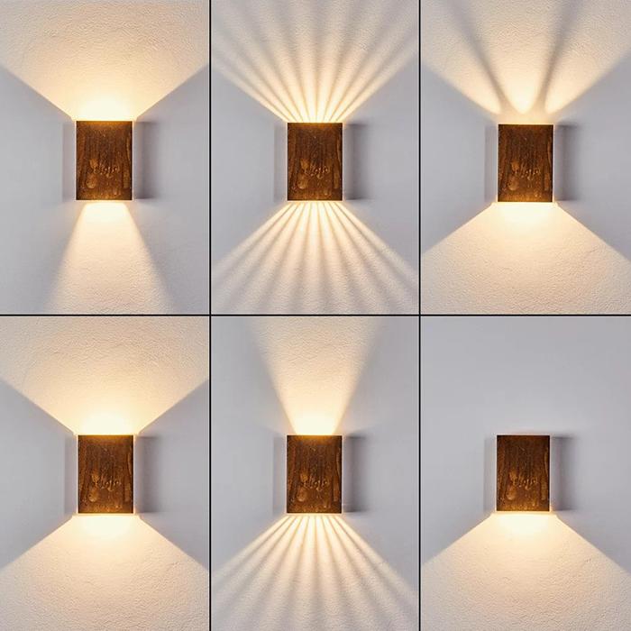 corten steel wall light