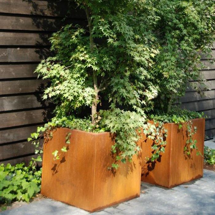 corten steel raised garden bed