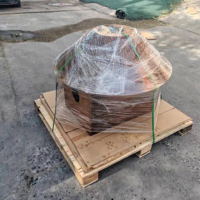 corten steel bbq grill package and ready to ship