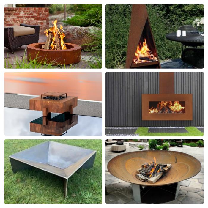 HNJBL corten steel wood burning fire pits series