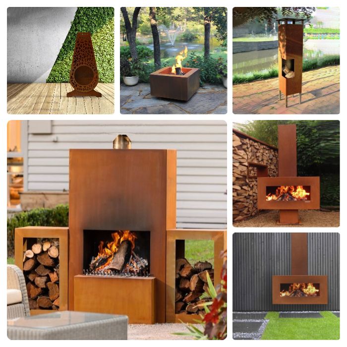 corten steel fire pits
