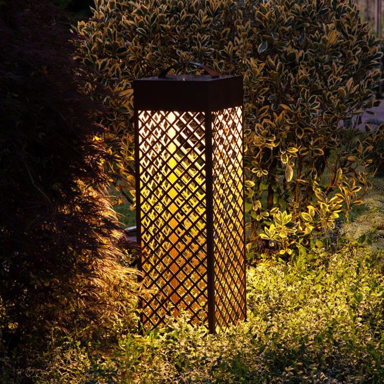 corten rust steel pillar light