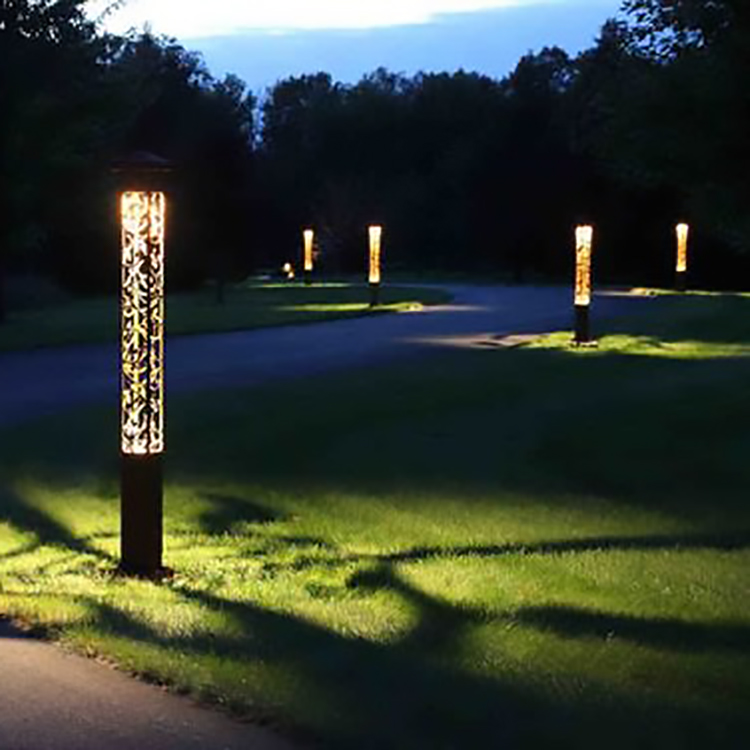 custom steel pillar light
