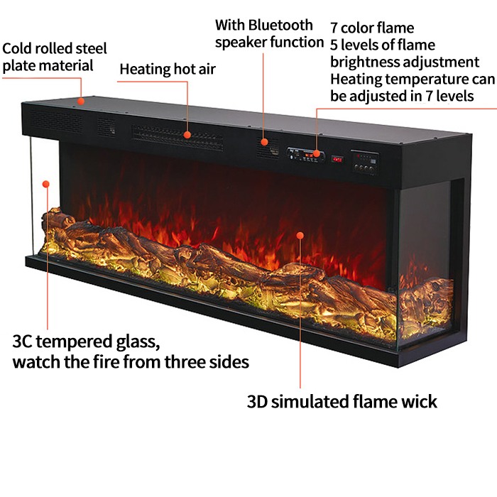 Innovative technology, warm upgrade electric fireplace
