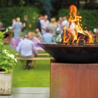 China Outdoor Rust Charcoal Corten Steel BBQ Grill Heavy Duty for sale