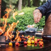 China Outdoor Rust Charcoal Corten Steel BBQ Grill Heavy Duty for sale