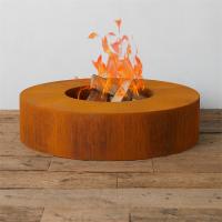 China Outdoor Rustic Red Wood Burning Fire Pits 1200mm *400mm*2000mm for sale