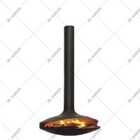 China Carbon Steel Real Fire Fireplace Indoor Suspended Customized for sale