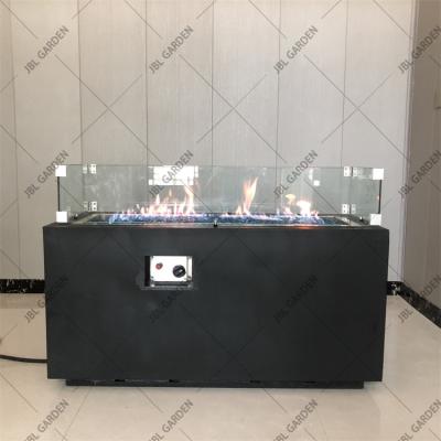 China Rectangle Garden Propane Gas Outdoor Firepit for sale