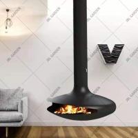 China Modern Suspended Fireplace Wood Burning Fire Place for sale