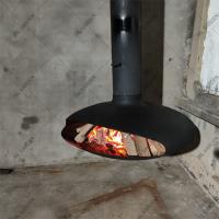 China Modern Suspended Fireplace Wood Burning Fire Place for sale