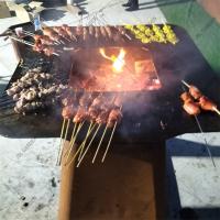 China Outdoor Kitchen Grill Garden Corten Steel Barbecue Wood Burning Steel BBQ Grill for sale