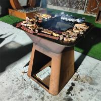 China Corten Steel Fire Pit BBQ Fiq Xl Outdoor Corten Steel BBQ Grill for sale