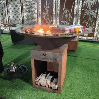 China Corten Grill Bbq Charcoal Grill Table Korean Bbq Steel BBQ Grill for sale