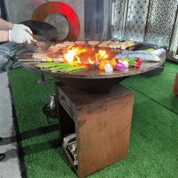China Corten Grill Bbq Charcoal Grill Table Korean Bbq Steel BBQ Grill for sale
