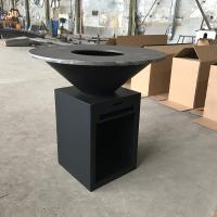 China Outdoor Corten Steel BBQ Grill With Cooking Grill for sale