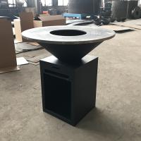 China Outdoor Corten Steel BBQ Grill With Cooking Grill for sale