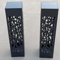 China Home Garden Lights Metal Ornaments Outdoor Lighting Corten Bollard Light for sale