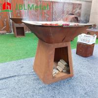 China Wood Fuel BBQ Corten Steel Grill Rusty red Color for sale