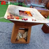 China Wood Fuel BBQ Corten Steel Grill Rusty red Color for sale