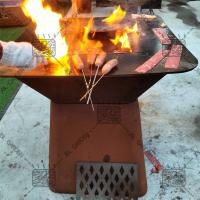 China Commercial Charcoal Corten Steel BBQ Grill for Backyard for sale