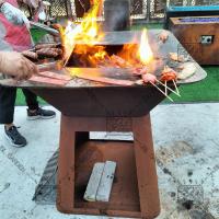 China Commercial Charcoal Corten Steel BBQ Grill for Backyard for sale